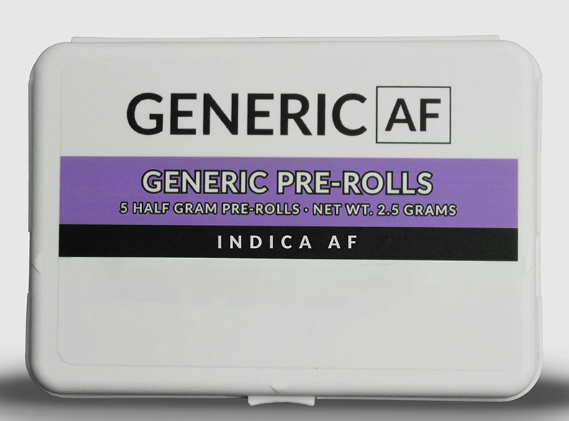 GENERIC AF - 5 PACK PRE-ROLLS - INDICA AF