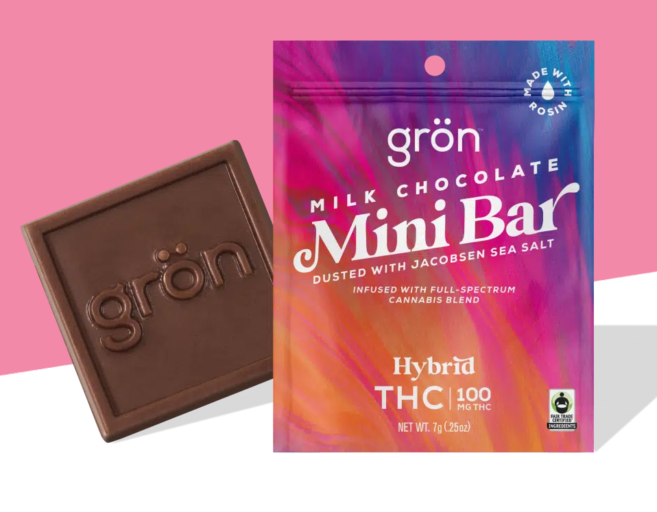 GRON - CHOCOLATE - HYBRID MINI BAR - MILK CHOCOLATE DUSTED WITH SEA SALT