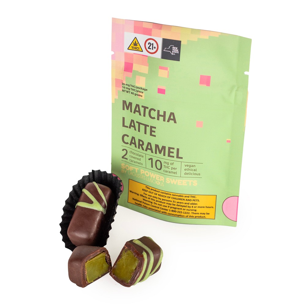 SOFT POWER SWEETS - CHOCOLATES - 2 PACK - MATCHA LATTE CARAMEL