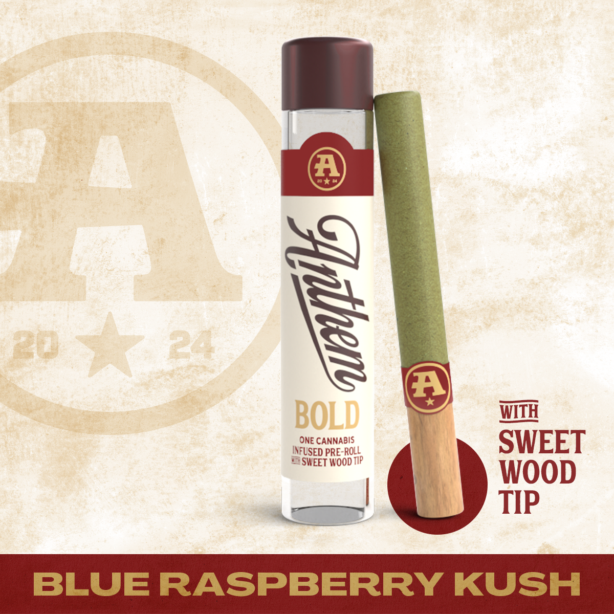 ANTHEM - PRE-ROLL - INFUSED - BLUE RASPBERRY KUSH - 1 g