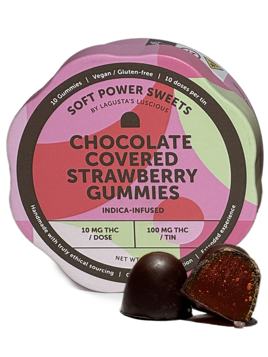 SOFT POWER SWEETS - GUMMIES - CHOCOLATE COVERED STRAWBERRY