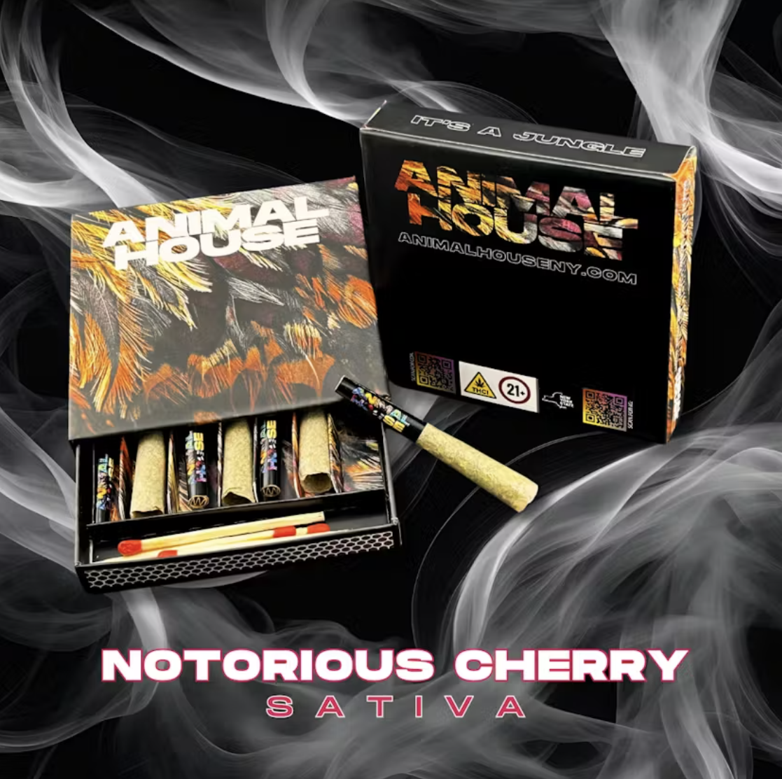 ANIMAL HOUSE - PRE-ROLL - 7 PACK INFUSED - NOTORIOUS CHERRY