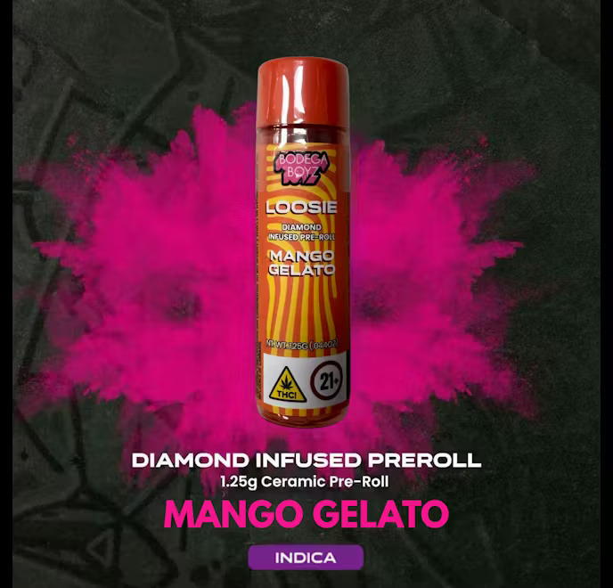 Mango Gelato | Diamond Infused Preroll | 1.25g – Premium Cannabis ...