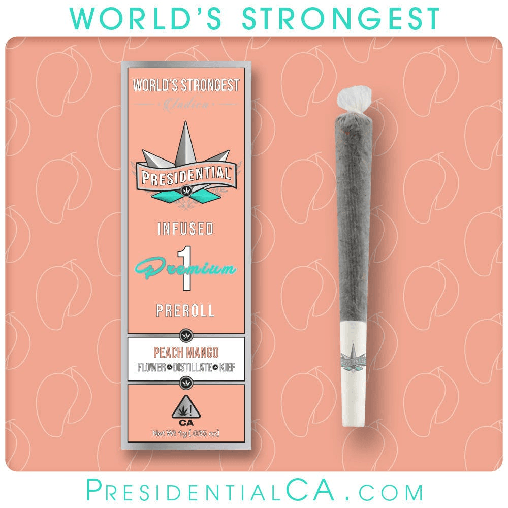 PRESIDENTIAL - PRESIDENTIAL PEACH MANGO INFUSED MOONROCK PREROLL (INFUSED)