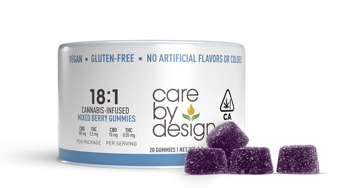 CARE BY DESIGN - CARE BY DESIGN CBD REFRESH 18:1 MIXED BERRY GUMMIES ...