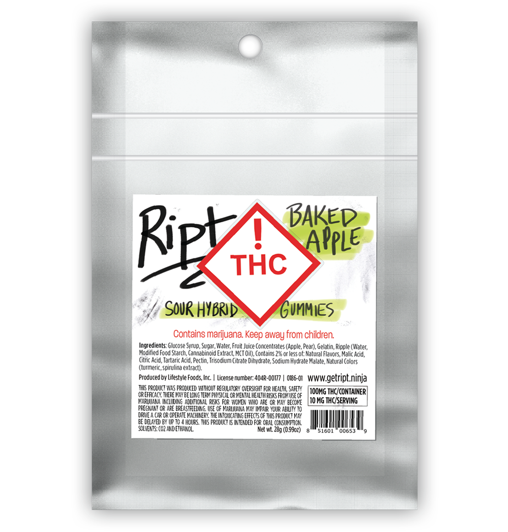RIPT - RIPT - BAKED APPLE - HYBRID - GUMMIES - 100MG