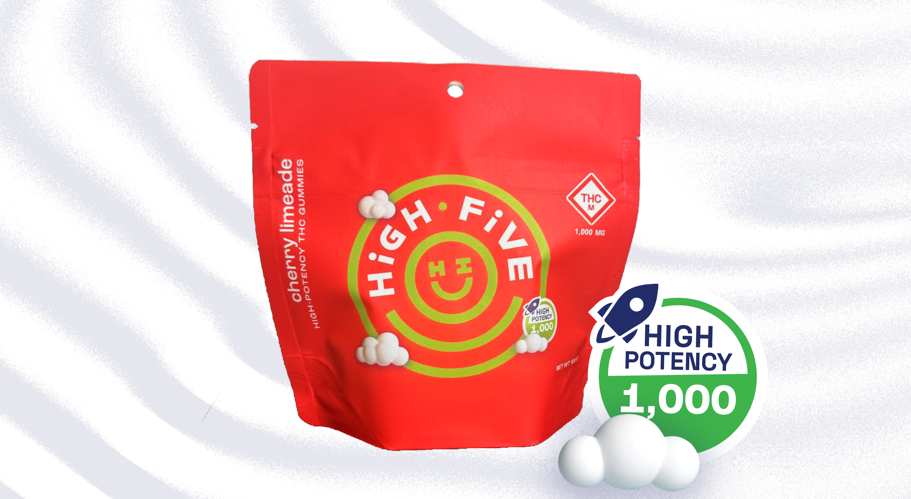 HIGH FIVE - High Five | Cherry Limeade High Potency Gummies | 1000mg