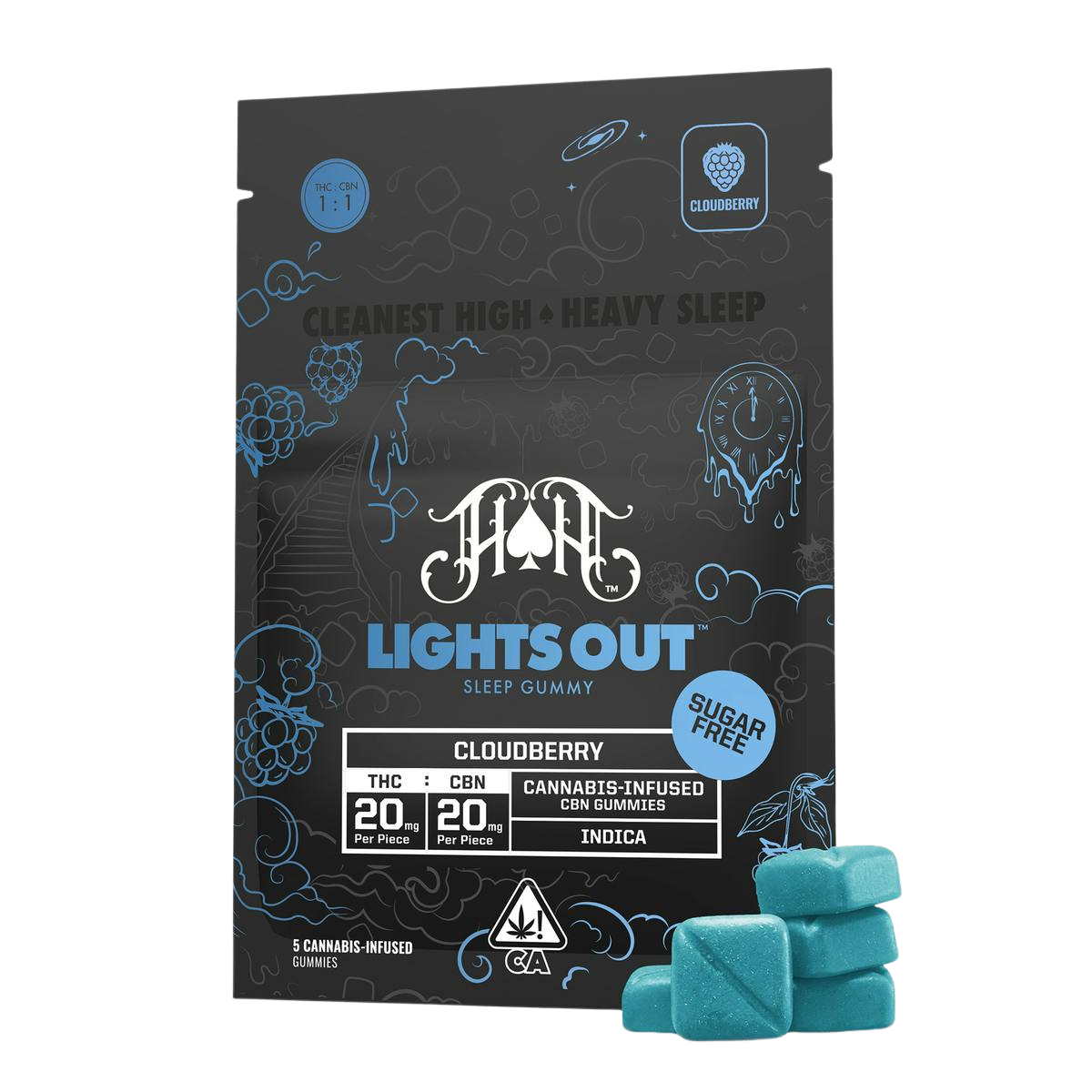 HEAVY HITTERS - Heavy Hitters - Cloudberry Sugar Free - THC:CBN Gummy ...