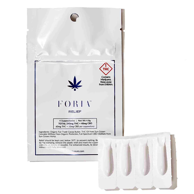 FORIA WELLNESS - RELIEF SUPPOSITORIES 1ML - 70 MILLIGRAMS