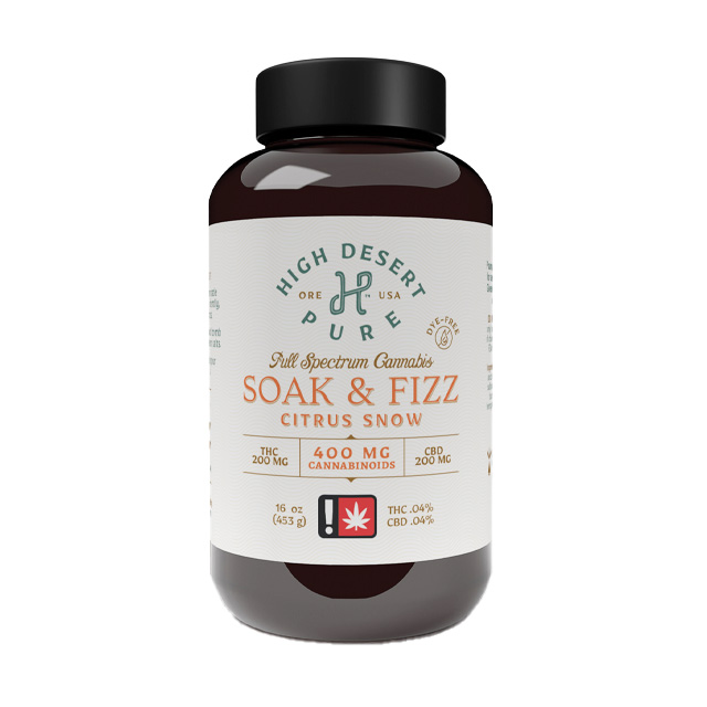 HIGH DESERT PURE - CITRUS SNOW SOAK AND FIZZ BATH SALTS - 400 MILLIGRAMS