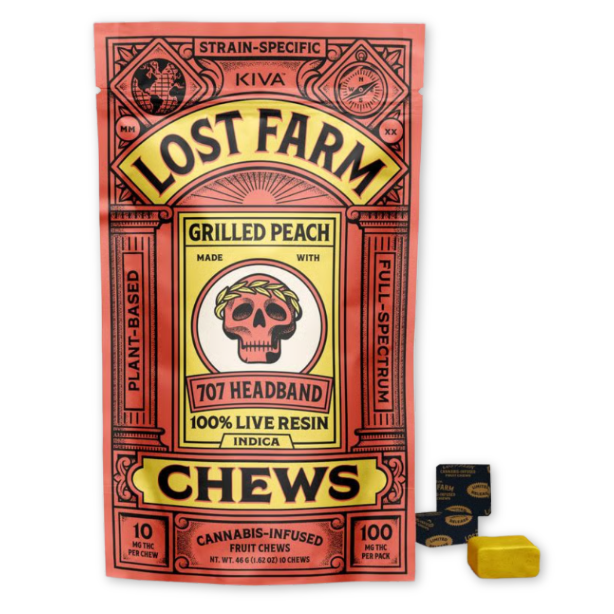 LOST FARM - GUMMY | LIVE RESIN | GRILLED PEACH | 100MG | 10PK