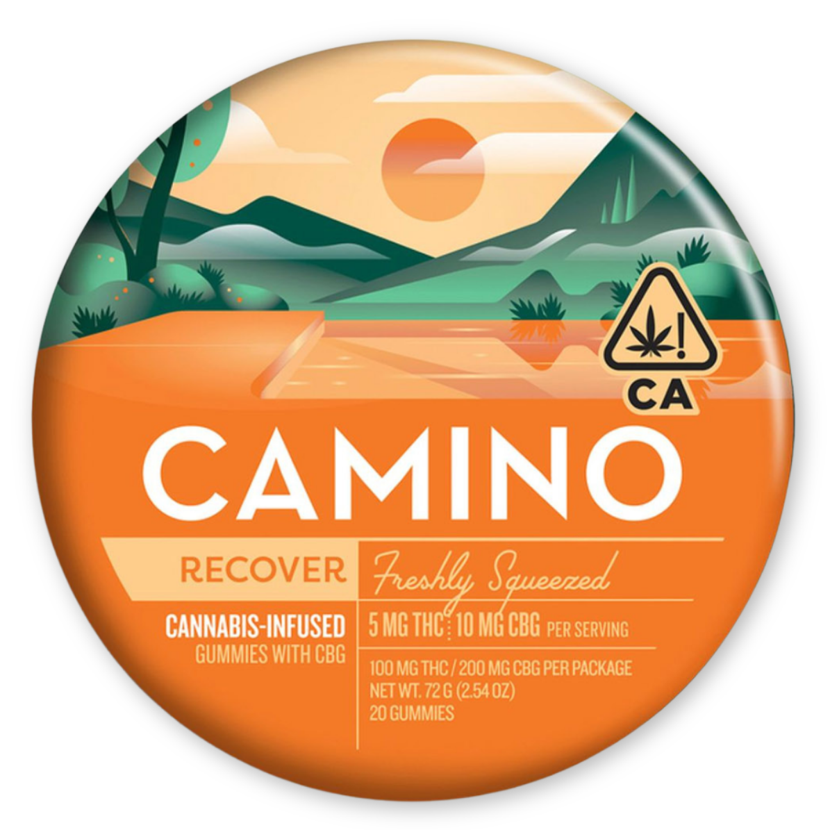 CAMINO - GUMMY | FRESHLY SQUEEZED | 2:1 CBG:THC | 100MG | 20PK