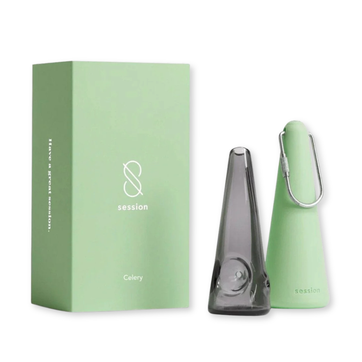 SESSION GOODS - SESSION GOODS | HAND PIPE WITH SILICONE SLEEVE | CELERY