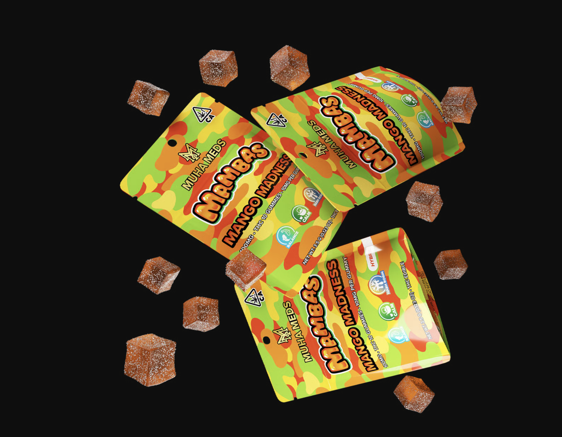 MUHA MEDS | GUMMIES | BAG | MANGO MADNESS | 100MG (H) – Premium ...