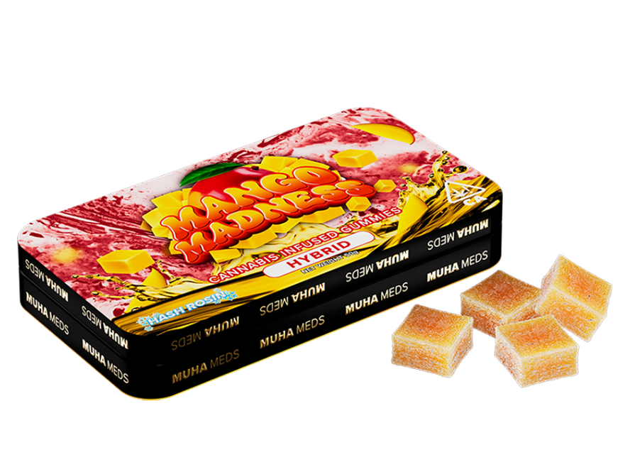 MUHA MEDS | GUMMIES | MANGO MADNESS | 100MG – Premium Cannabis Products ...