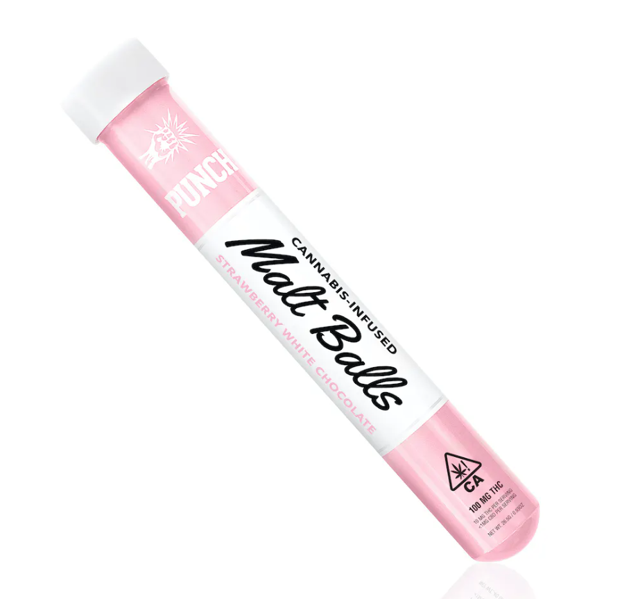 PUNCH | SOLVENTLESS | MALT BALLS | STRAWBERRY WHITE CHOCOLATE | 100MG ...