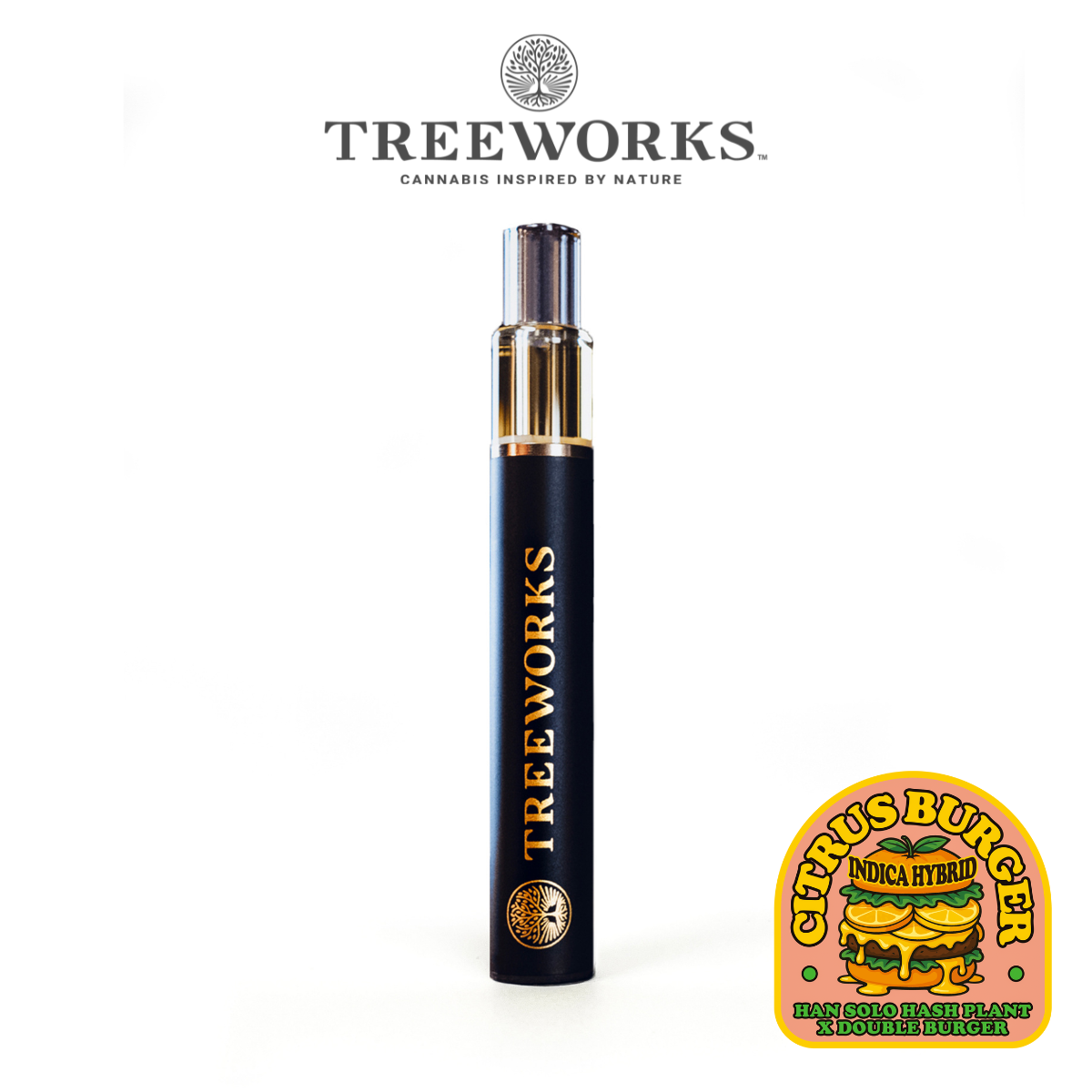TREEWORKS - Citrus Burger | Rosin Wand | Disposable Vape - 0.5 g